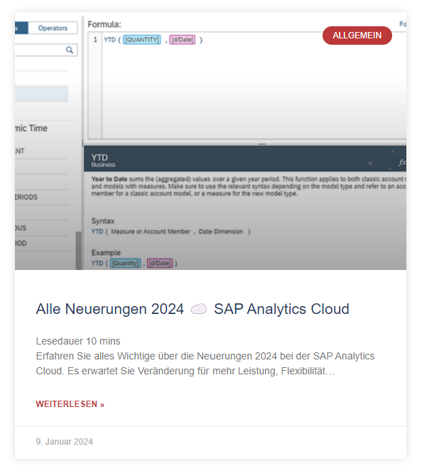 SAC MODEL - Die Modellerstellung in der SAP Analytics Cloud